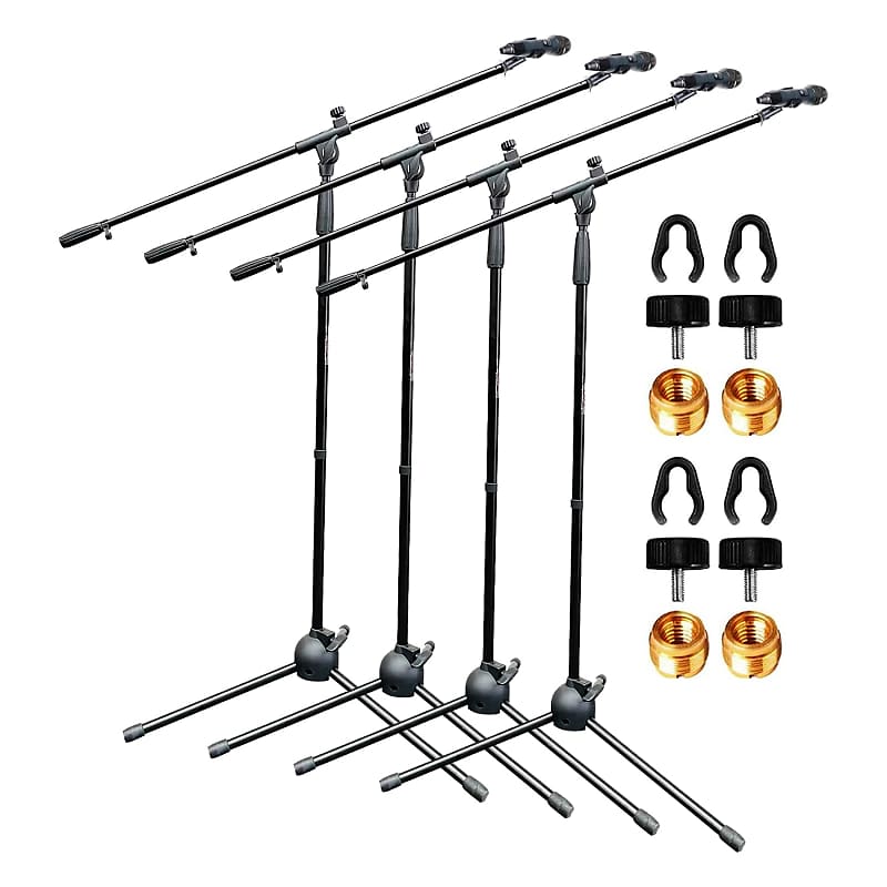 Foldable Tripod Microphone Stand 4 Pack - Universal Mic Mount | Reverb