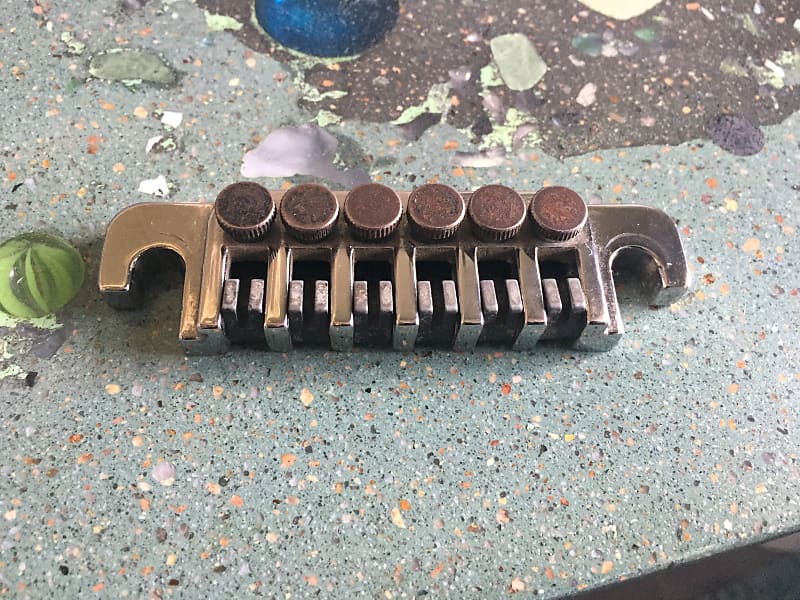 Vintage 80's USA Gibson TP-6 Fine Tuning Tailpiece - Nickel | Reverb