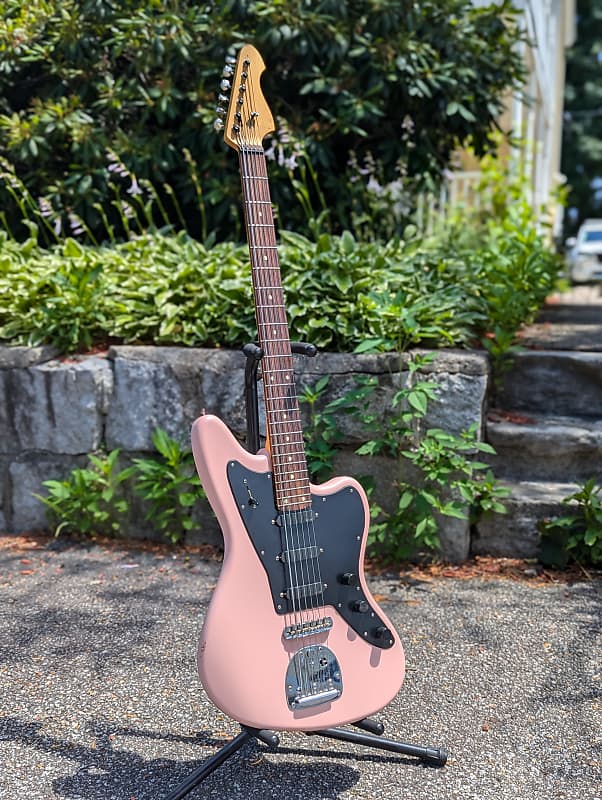 Warmoth Bass VI - Pink - EMG Single Coils - Fender AVRI | Reverb