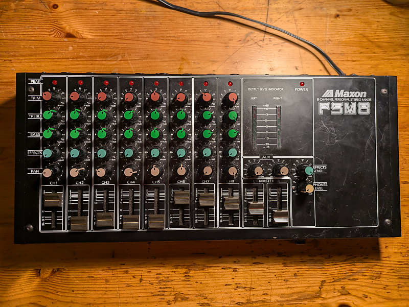 Vintage Analog 1988 Maxon PSM8 8-Channel Stereo Mixer - Boss | Reverb