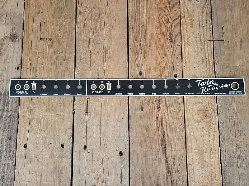 Fender Twin Reverb Repro Faceplate Black panel | Reverb