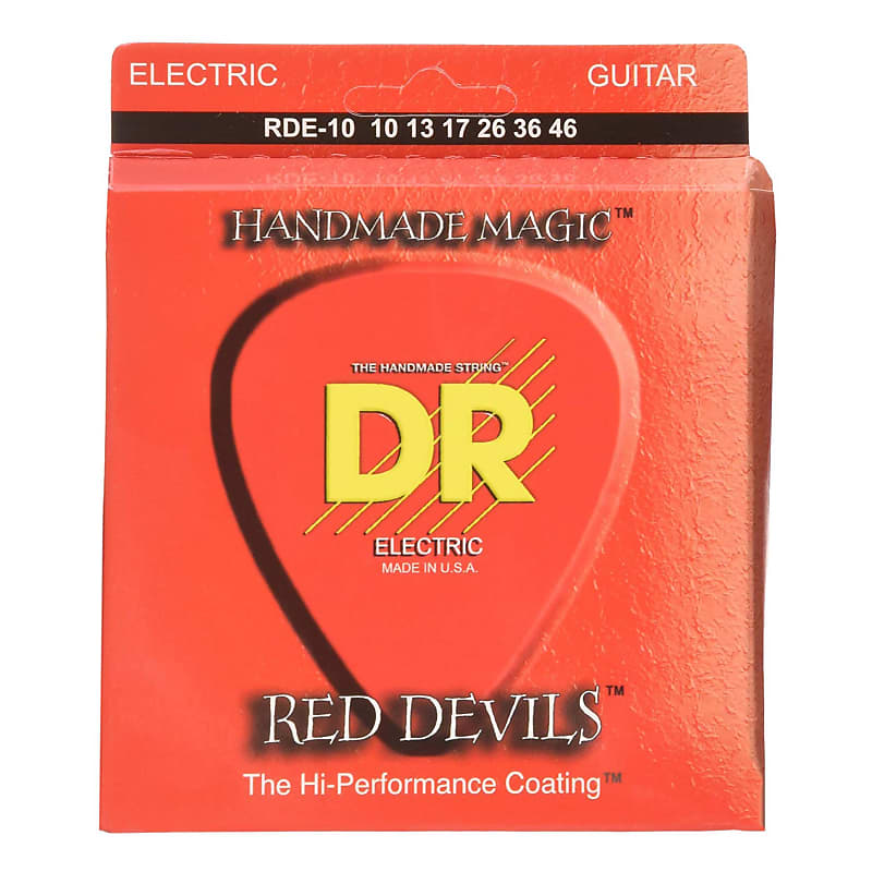 DR RDE-10 Red Devils K3 Coated Electric Guitar Strings | Reverb