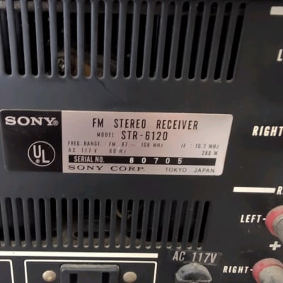 Sony STR-6120 Vintage 1960s Stereo Receiver MIJ | Reverb
