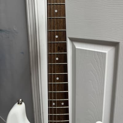 Squier Deluxe Hot Rails Stratocaster - Olympic White | Reverb
