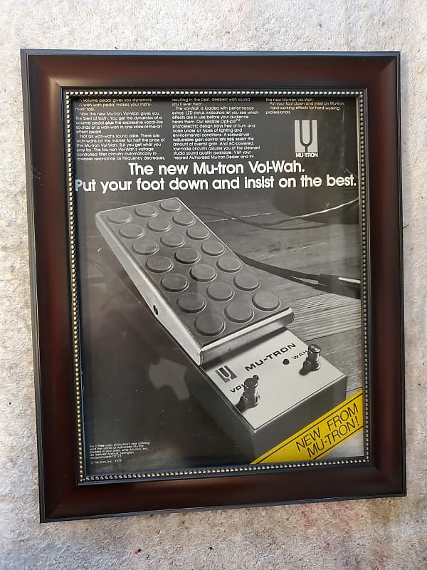 1979 Mutron Electronics Promotional Ad Framed Mu-Tron Vol-Wah | Reverb
