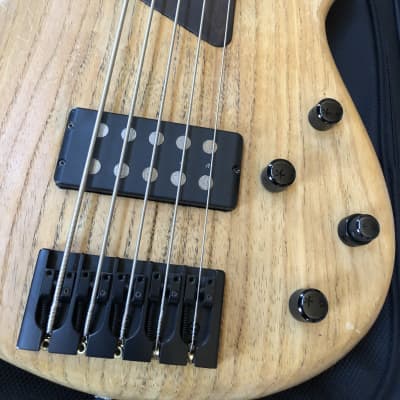 Warmoth USA Gecko 5 String Natural Active Bass Guitar w/ | Reverb