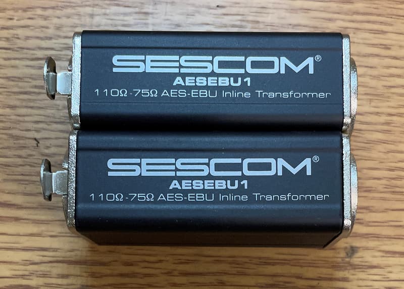 Pair of 2 SESCOM SES-AES-EBU-1 XLRF To 75 Ohm BNC AES/EBU | Reverb