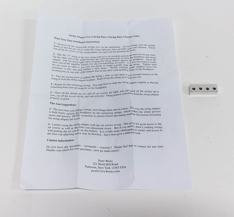 Steinberger String Adapter 4 String Headless Hohner Cort Bass | Reverb