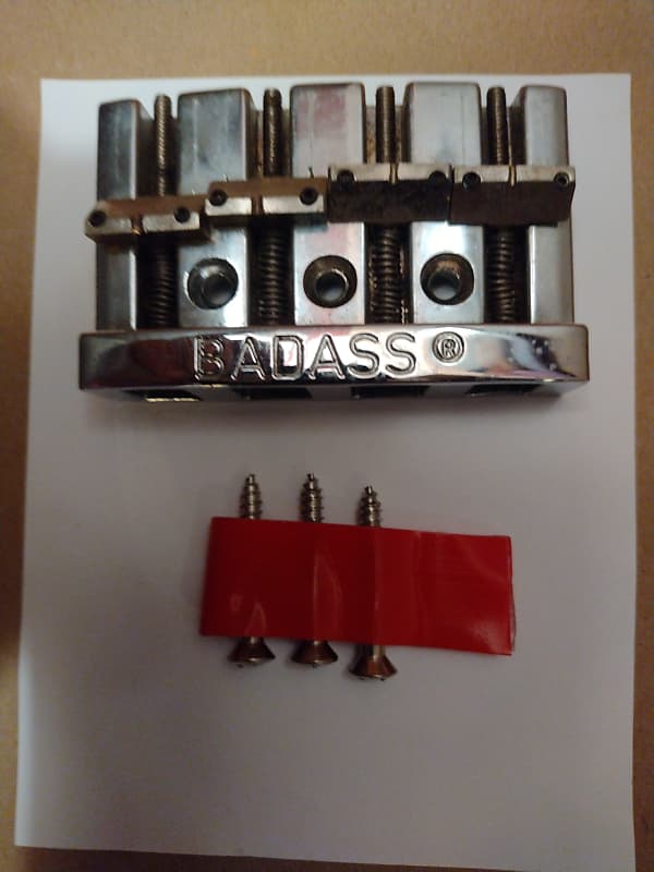 1976 Vintage Original Leo Quan Badass Bass Bridge 3 Screw | Reverb