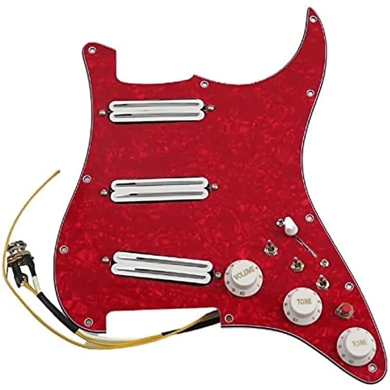 SSS Red Pearl Stratocaster Style Guitar Loaded Prewired | Reverb