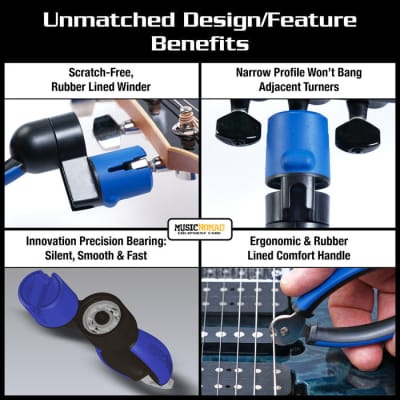 Music Nomad GRIP ONE - All in ONE String Winder, Cutter, | Reverb
