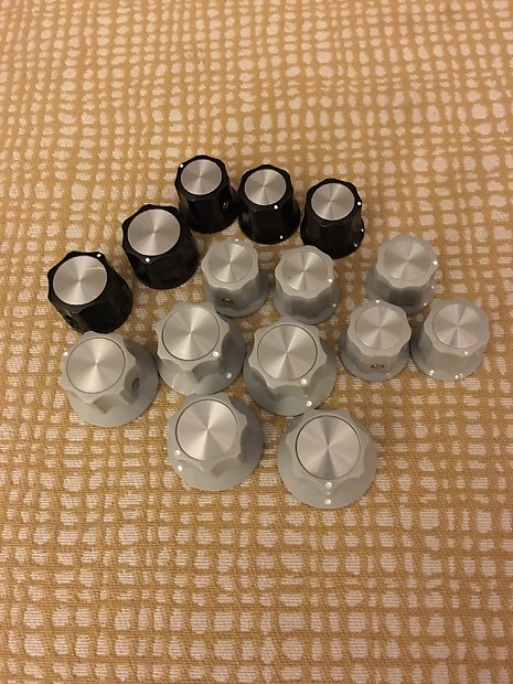 Miscellaneous Moog Style Synth Knobs Black And Grey | Reverb