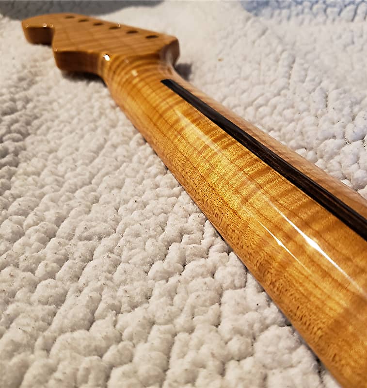 Special price on a USA made,Roasted flame maple neck"Spalted | Reverb