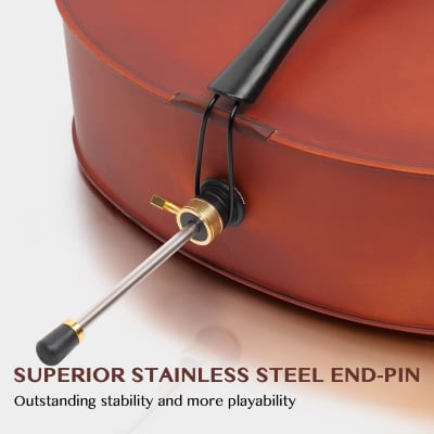 Glarry GC101 4/4 Full-Size Acoustic Cello Matte Nature | Reverb