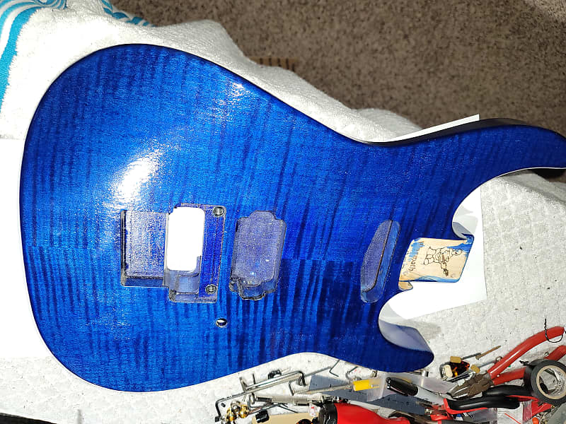 Warmoth Soloist Maple Guitar Body with flamed maple laminated | Reverb