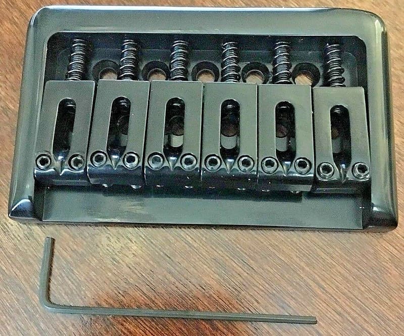 Black Strat Style Guitar Fixed Hardtail Bridge | Reverb