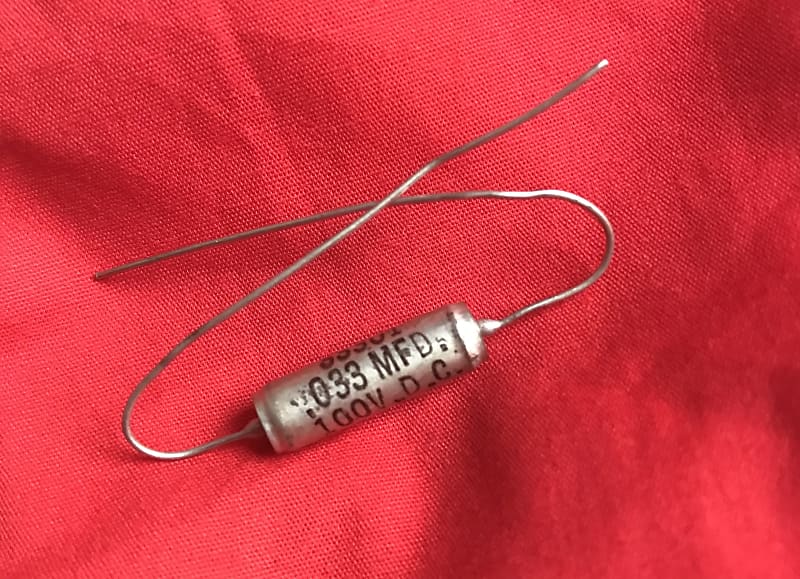 GOOD-ALL .033 uF 100V Vitamin Q Maroon type 515G Tone | Reverb