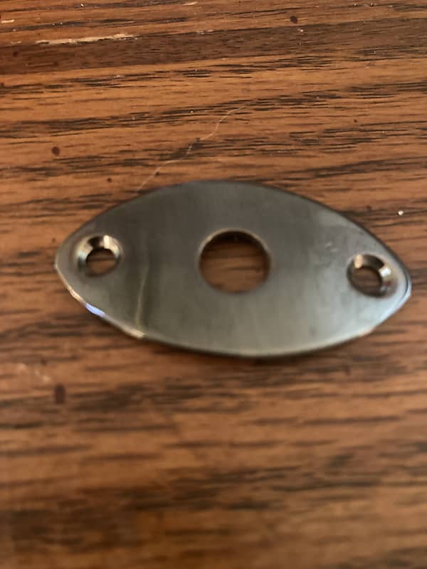 Washburn 1/4 inch input jack plate 2020’s Black chrome | Reverb