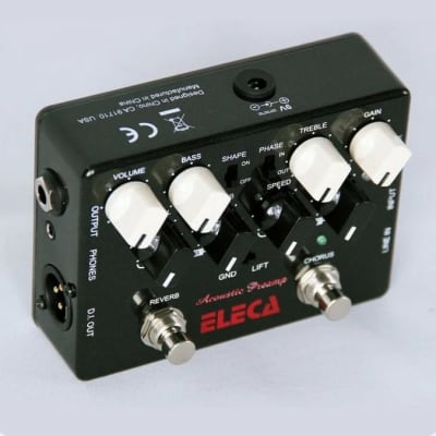 Eleca Acoustic preamp 3-Band EQ and DI box, Digital reverb & | Reverb