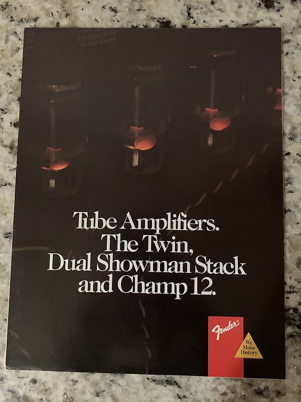 Fender Tube Amp Brochure 1987 Twin Champ 12 Dual Showman | Reverb