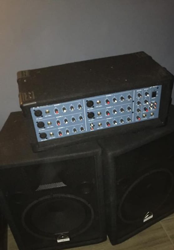 Wharfedale PM-600 Powered Mixer PA System With Pair Of PT-12 | Reverb