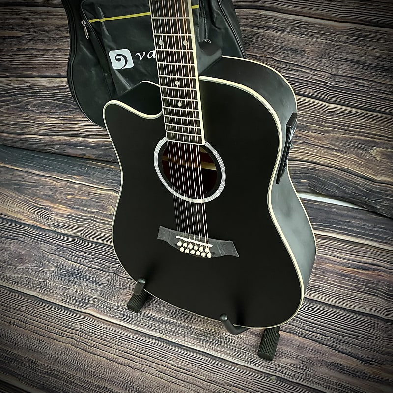 Vango LEFT-HANDED 12 String Guitar, Acoustic-electric Cutaway | Reverb