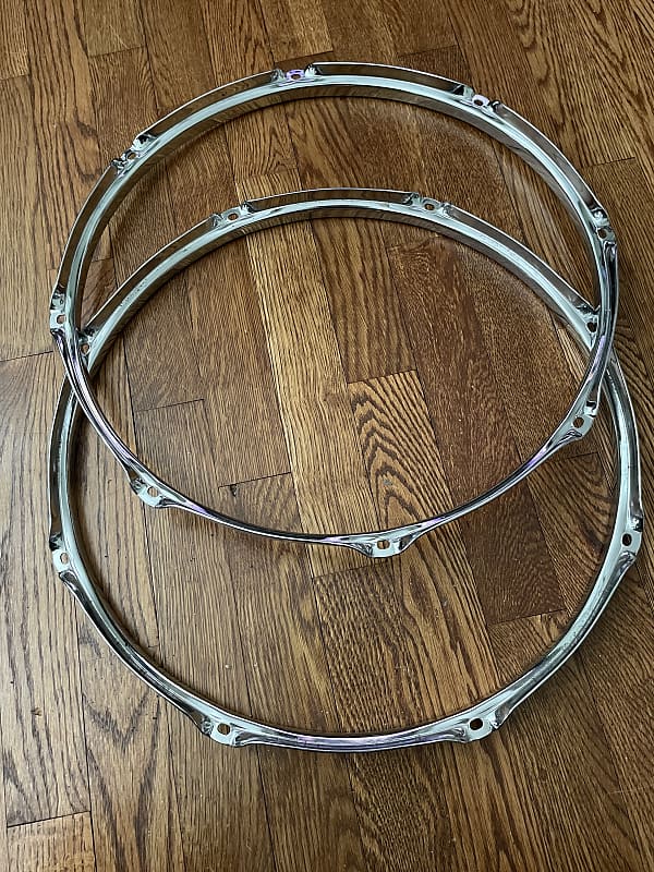 DW Collectors Chrome 16” floor Tom drum rims | Reverb