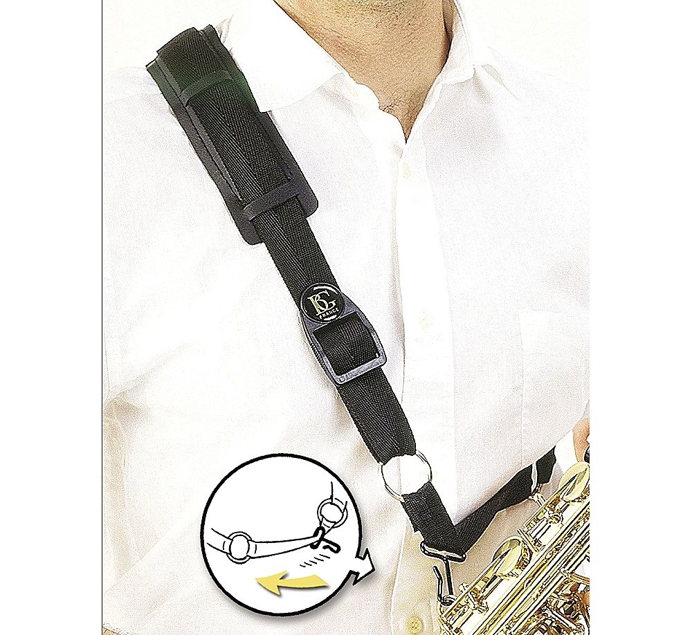BG S02M Alto/Tenor/Bari Sax Shoulder Strap with Metal Hook | Reverb