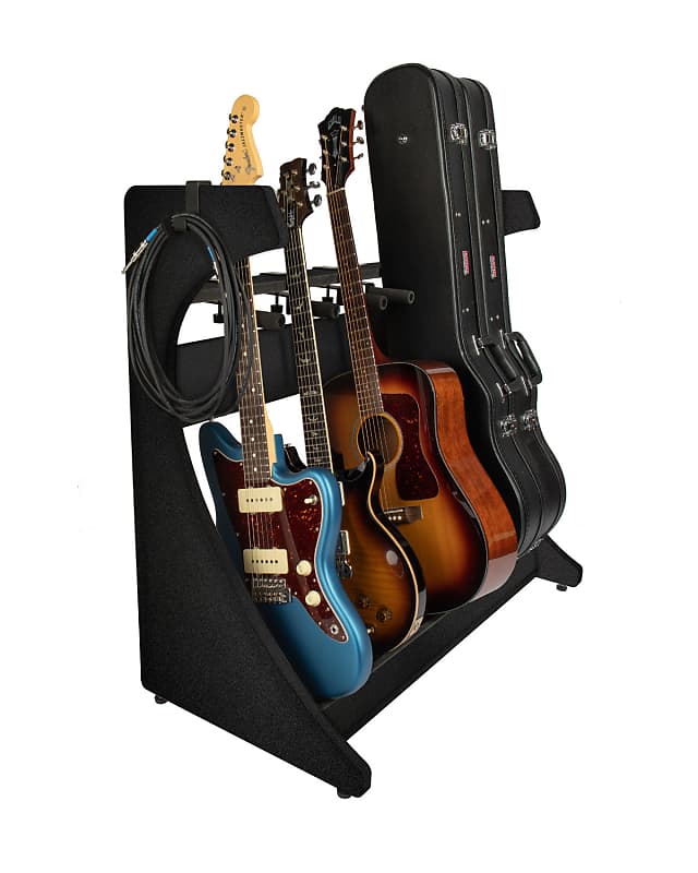 Gator Elite Five Electric/Acoustic Guitar Rack - BLK | Reverb