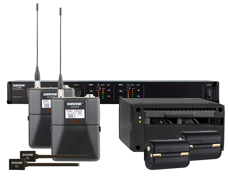 Shure ULXD Dual-Channel Lavalier Wireless Kit with 2 | Reverb