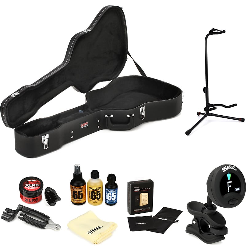 Gator Deluxe Wood Case Essential Care Bundle- Acoustic | Reverb