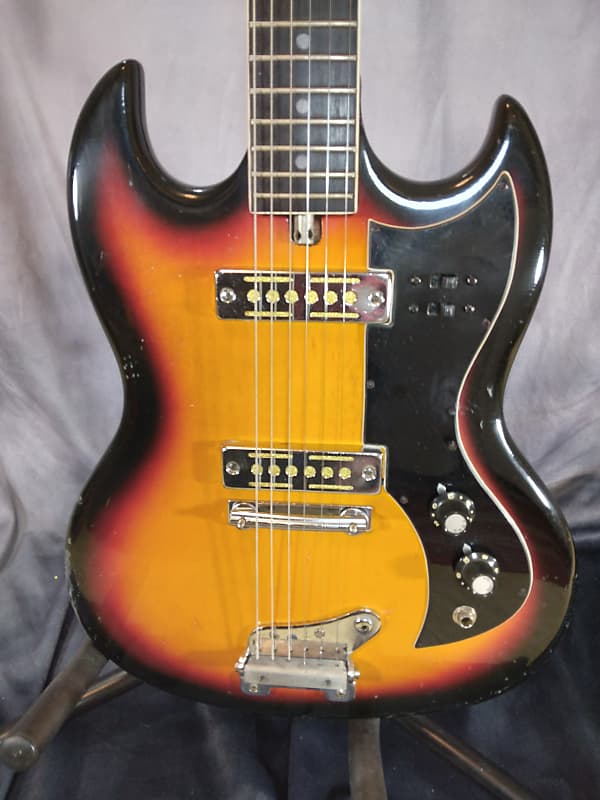 Teisco Kay K-2 (SG Style Electric Guitar) 1960s - Tobacco | Reverb