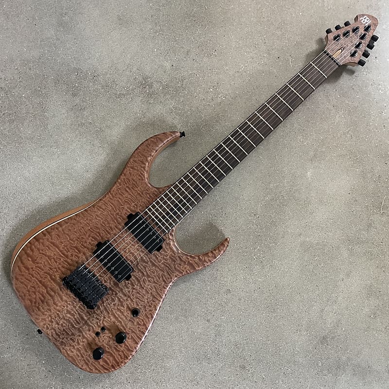 Bridge Builder Guitars Oxcart 7-string (Black Machine and | Reverb