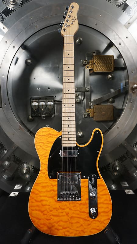 Michael Kelly Telecaster - Quilted Honey Electric Guitar w/ | Reverb