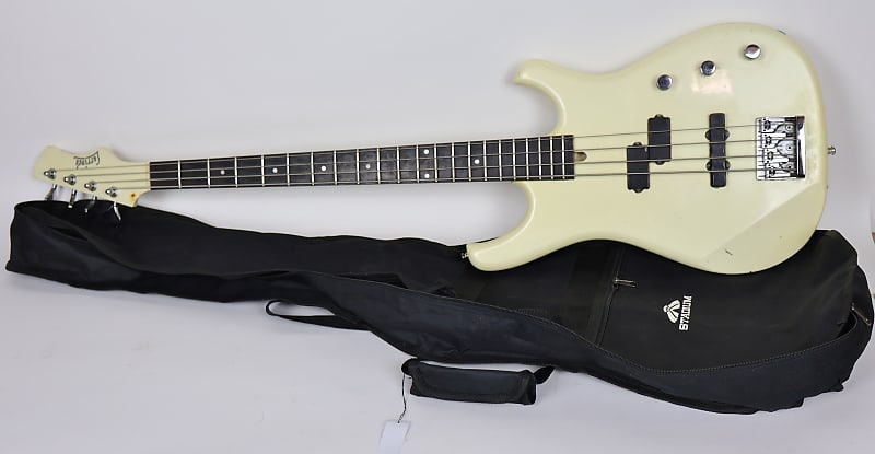 1990s Larrivée White Electric Bass Guitar w/ gig bag | Reverb