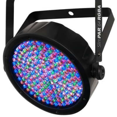 (4) Chauvet SlimPAR 64 RGBA DMX LED Wash Lights+Crank Up | Reverb
