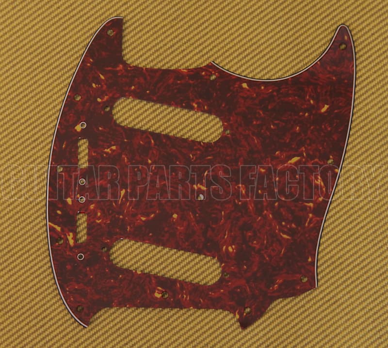 PG-0581-044 Red Tortoise Pickguard For USA Fender Mustang | Reverb