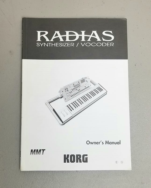 Korg Radias Synth Module - Original Owner's Manual | Reverb