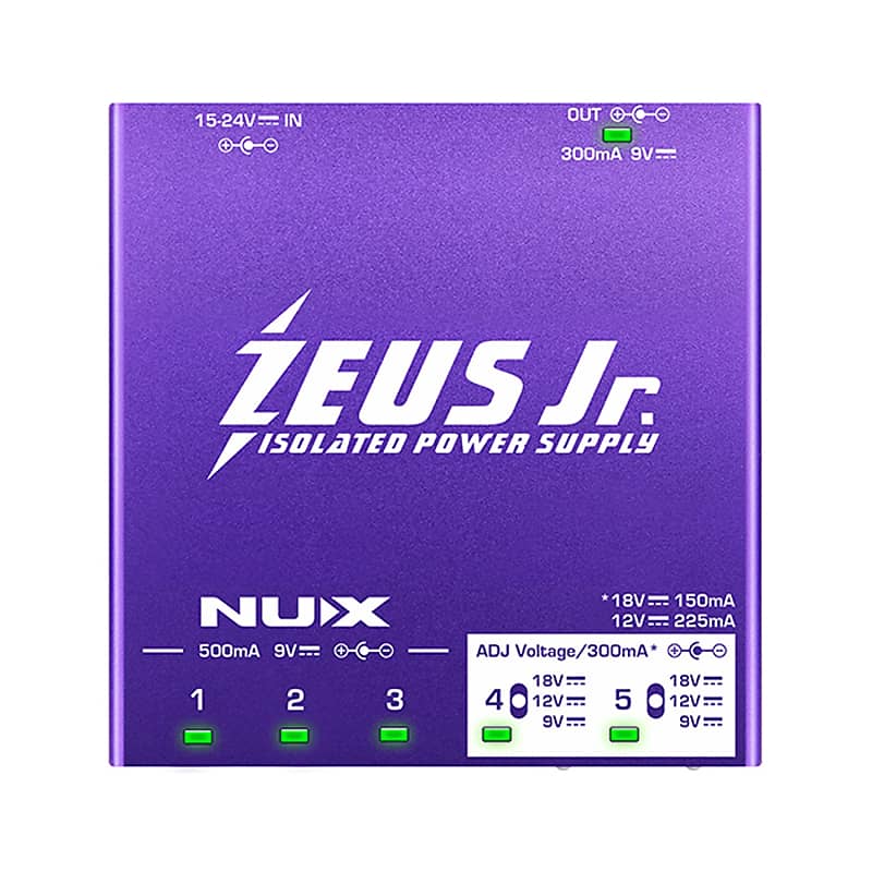 NUX Zeus Jr 6 Port Isolated Power Supply - Open Box | Reverb