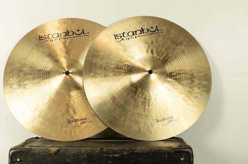 Istanbul Agop 15" Traditional Light Hi Hat Cymbals 994g 1239g | Reverb