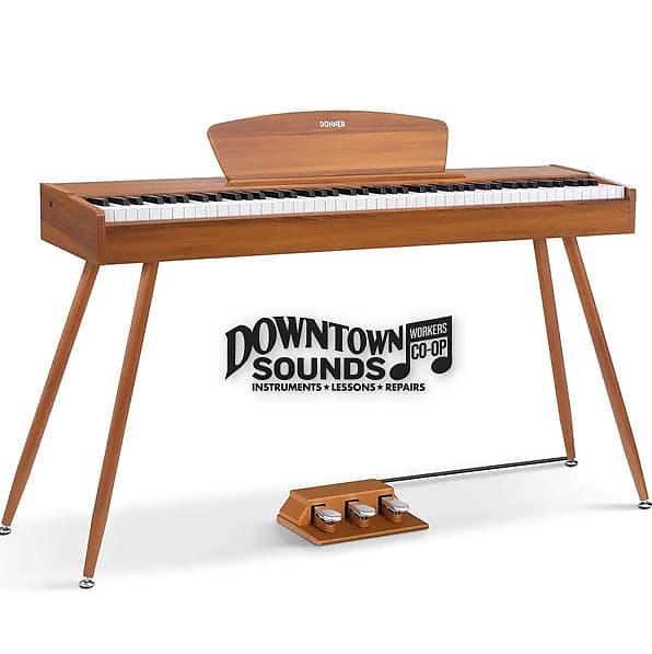 Donner DDP-80 88-Key Digital Piano w/ 3 Foot Pedals and Stand | Reverb