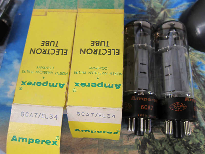 Pr Vintage Amperex EL34 6CA7 Power Tubes, 1960s, Holland, | Reverb