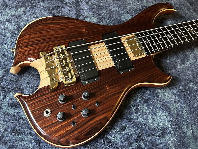 Alembic Mark King 5 Standard, Cocobolo / Ebony /Red LED's | Reverb