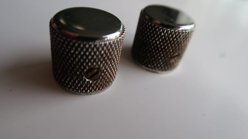TWO Fender Telecaster / Precision Knobs Chrome USA | Reverb Canada