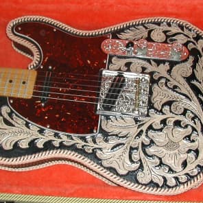 Fender/Scarecrow Guitars Custom handtooled leather wrapped | Reverb