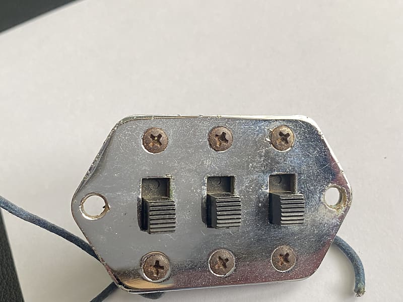 1960s Fender Jaguar guitar pickup switches set control plate | Reverb