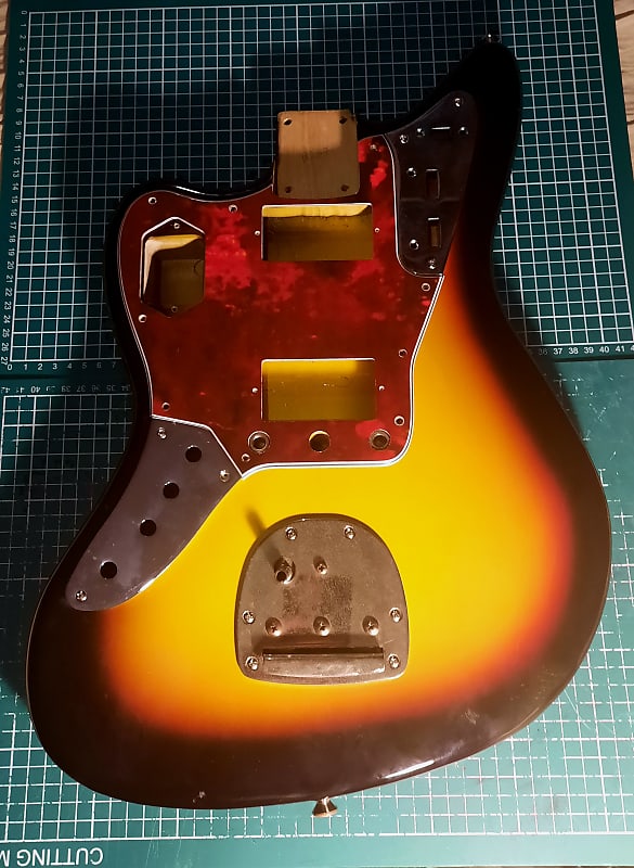 Kurt Cobain Left Handed Jaguar Loaded Body + Replica | Reverb