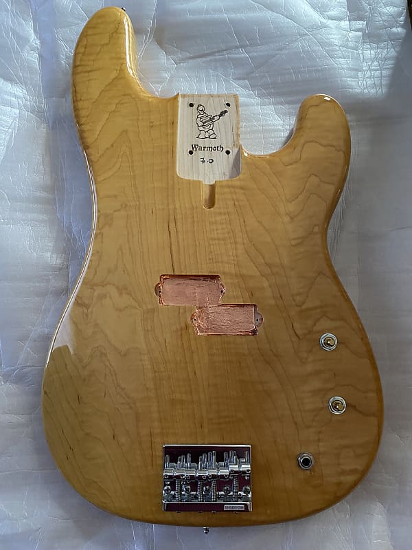 Warmoth Flame Maple Precision Bass Body 2010s - Vintage Tint | Reverb