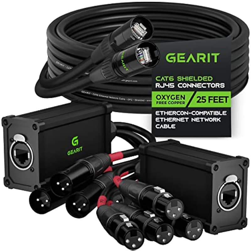 4 Channel Snake & 25Ft Ethercon-Compatible Cable | Reverb