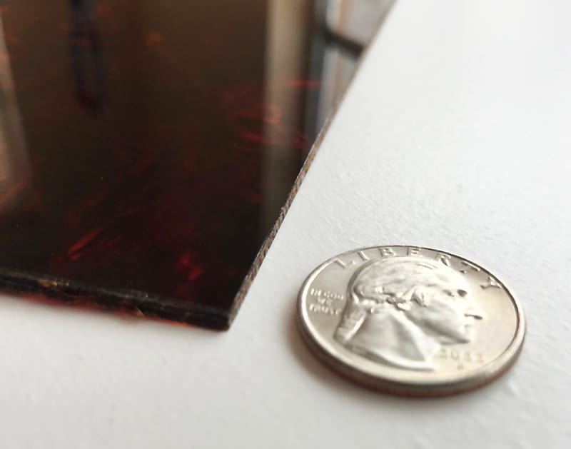 Extra Thick celluloid tortoise shell blank XL sheet for | Reverb